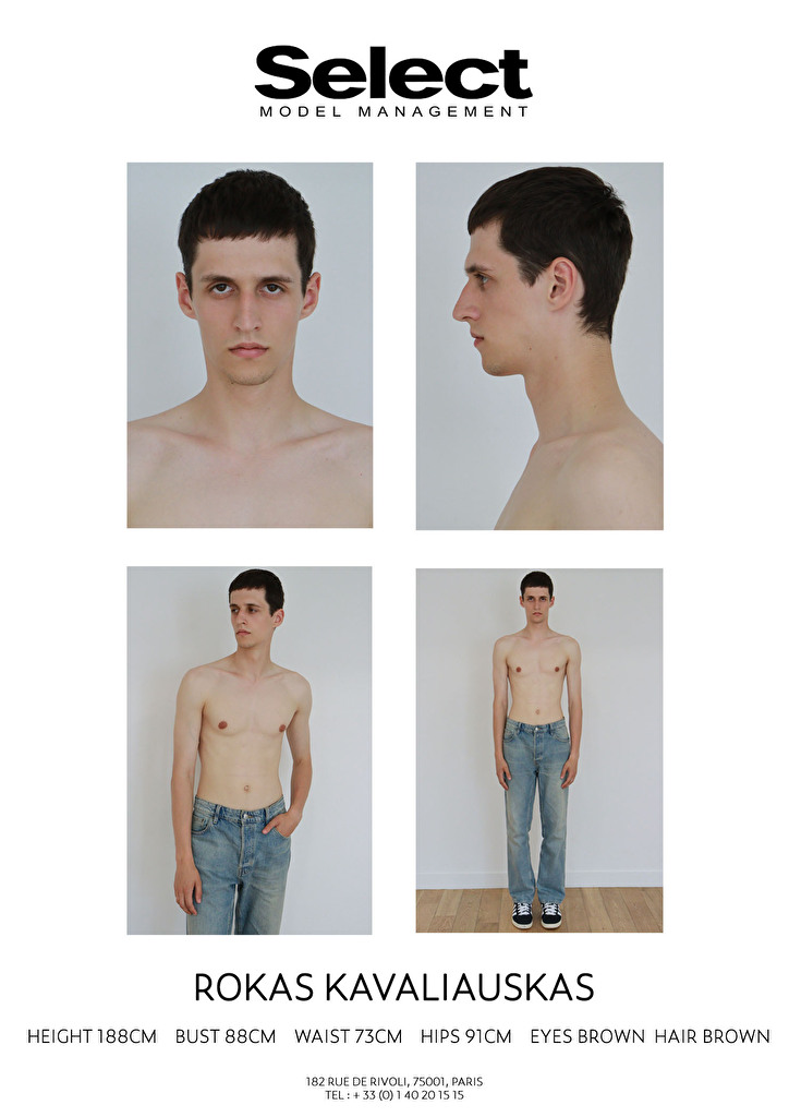 ROKAS KAVALIAUSKAS | Select Paris | Select Model Management